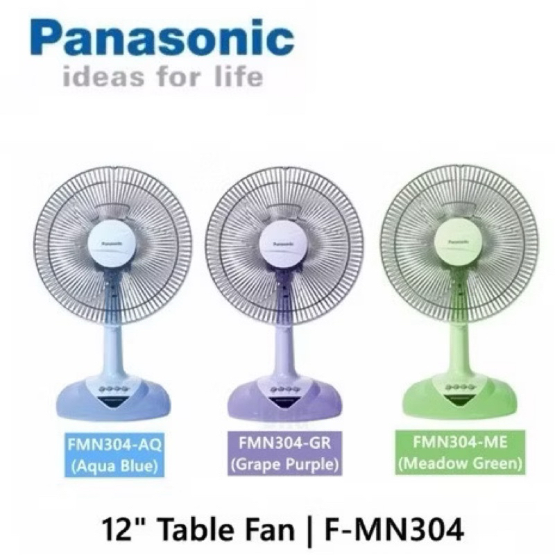 Panasonic Table Fan 12” F-MN304 3-Speed On/Off Table Fan / Desk Fan / Kipas Meja | Shopee Malaysia