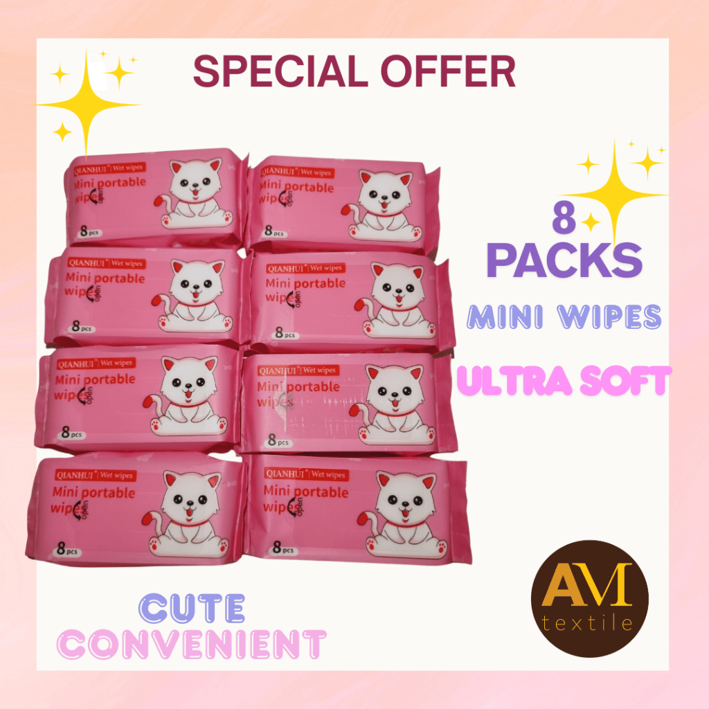 Pocket Fresh Mini Wet Wipes Cute and Convenient Gentle On Skin | Shopee ...