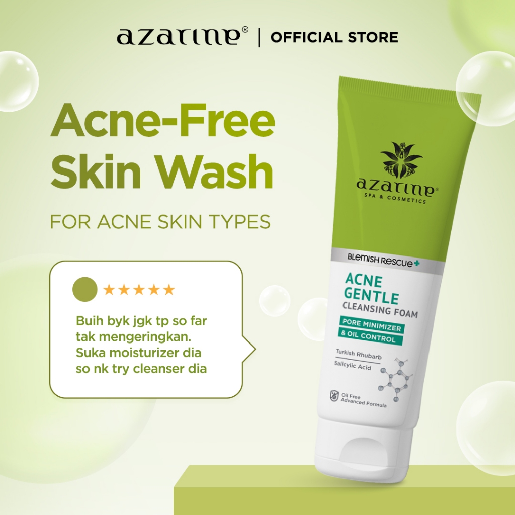 Azarine Acne Gentle Cleansing Foam 60ML | Shopee Malaysia
