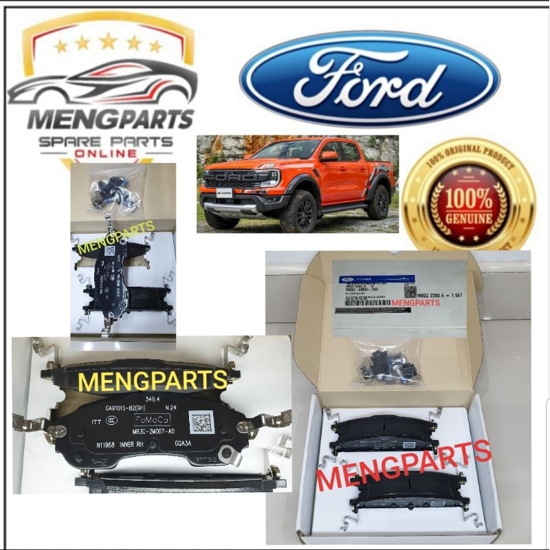 ORIGINAL FORD RANGER RAPTOR T10 2022Y> REAR DISC BRAKE PAD MB3Z-2200A ...