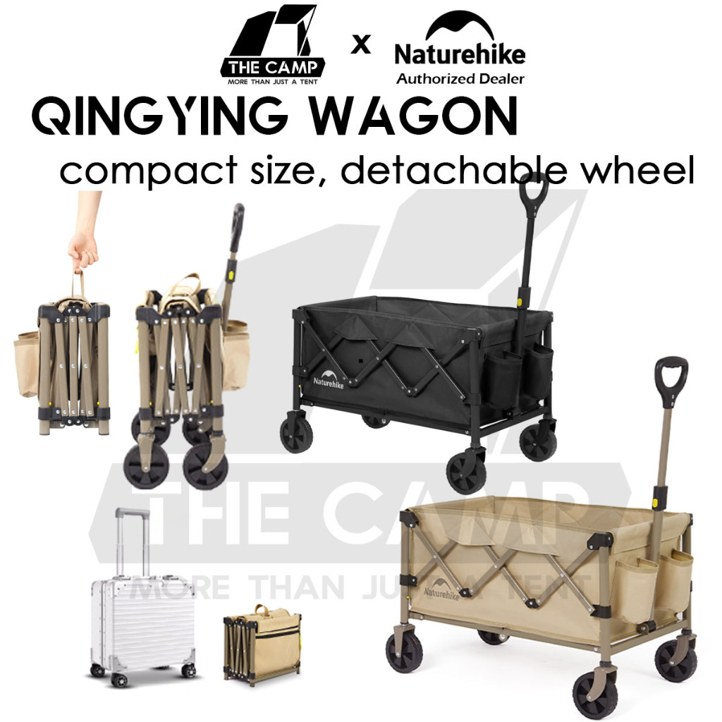 Naturehike QingYing Compact Wagon Trolley Cart with Brake 250L 110L ...