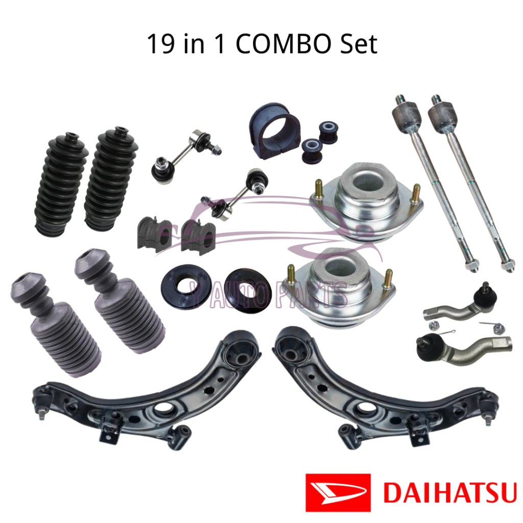 [19 IN 1 SET] Front Lower Arm Absorber Mounting Cover Link Bush ...