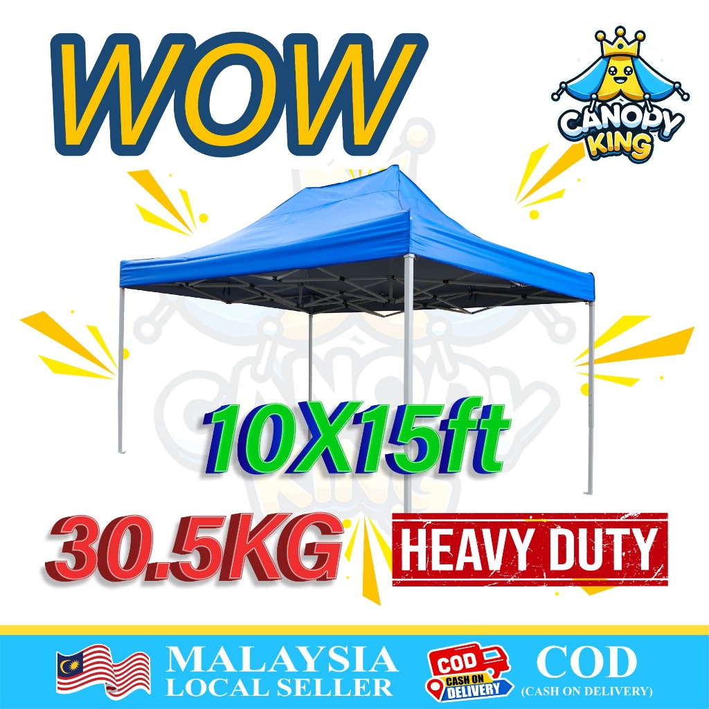 10X15 Canopy Tent Set 3M X 4.5M Portable Outdoor Khemah Niaga Pasar ...