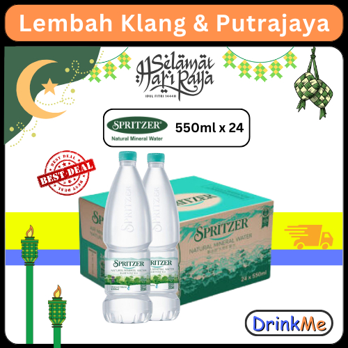 Spritzer Natural Mineral Water 550ml ~ 6 - 10 Ctns / Kotak (550ml x 24 Bottles) | Shopee Malaysia