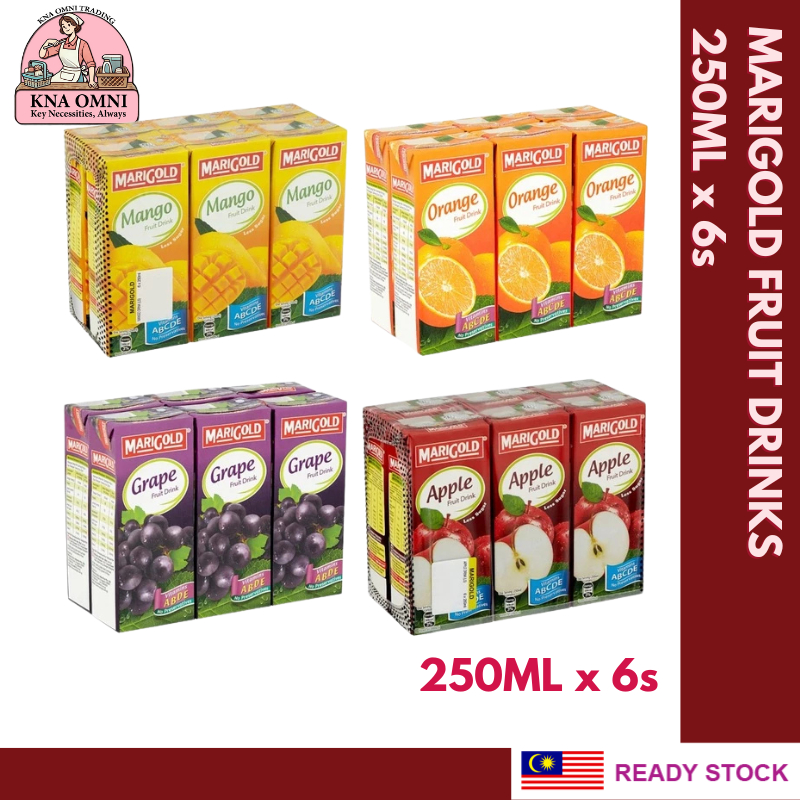 Marigold Fruit Drink Minuman Air Kotak Berperisa Buah-buahan (250ml x ...