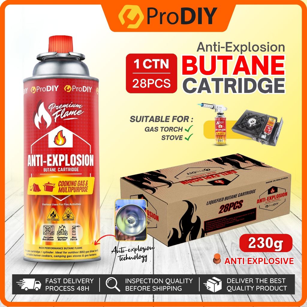 1 Carton Butane Gas Refill Camping Equipment Cooking Gas Stove 28 ...