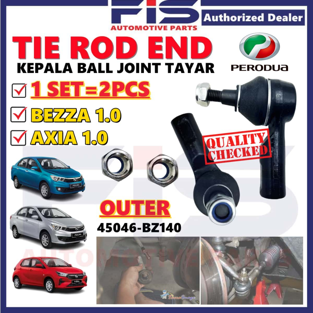FIS Steering Rack Tie Rod End Outer Perodua Bezza 1.0 Axia 1.0 Kepala ...