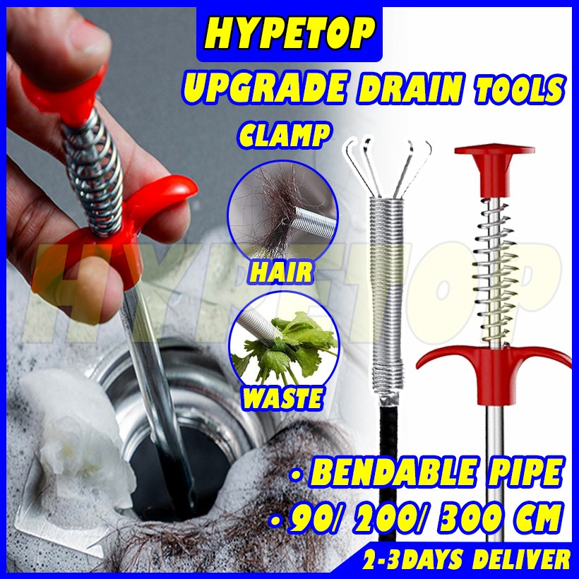 HYPETOP Drain snake cleaner Sinki sumbat clog remover dredge tools 90 ...