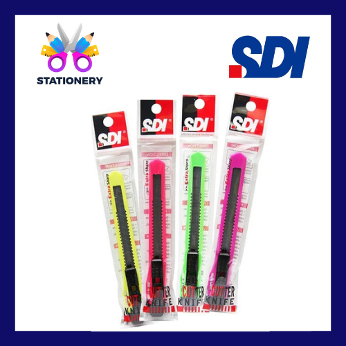 SDI Small Cutter Knife 0411A / Student Knife Pisau Pemotong Office ...