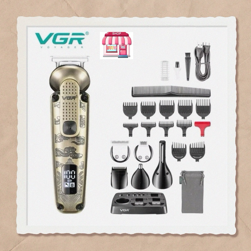 VGR V-095 Professional Grooming Kit 6 in 1 IPX6 Waterproof Washable Easy To Clean Product Rain ...