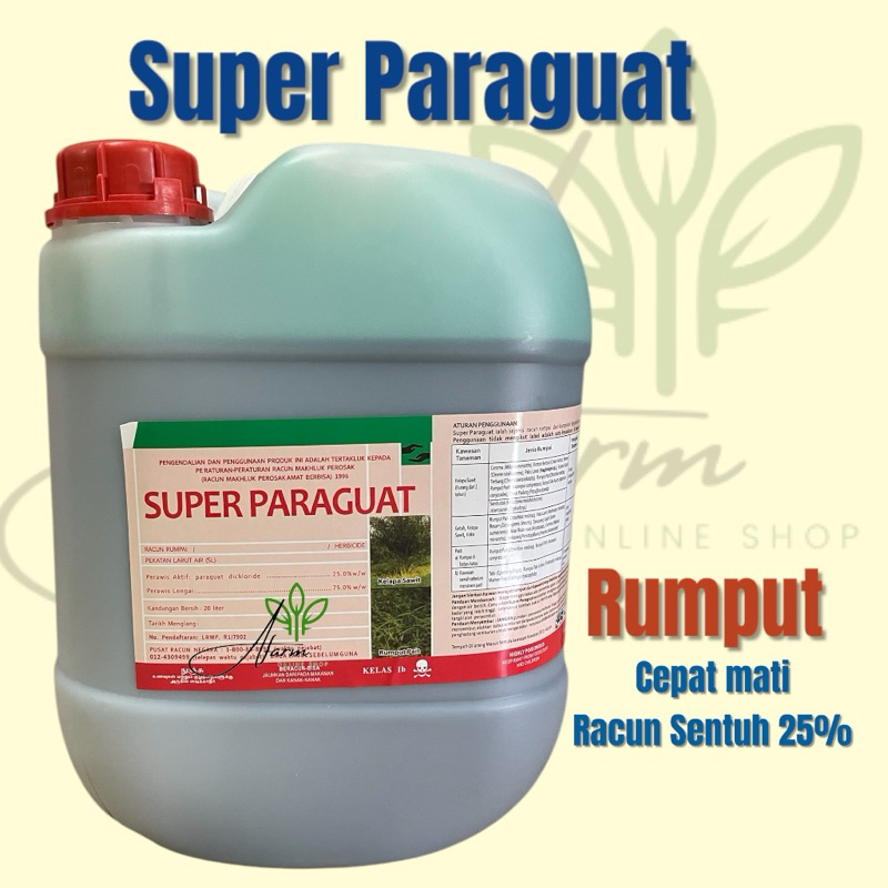 20L Racun Sentuh 25%|Racun Lalang&Rumput|Sambau|Cepat mati | Shopee ...