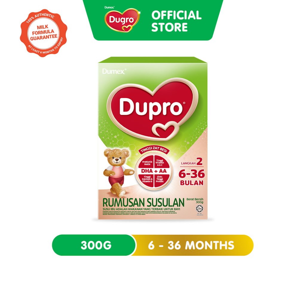 Dumex Dupro Step 2 Follow-on Milk Formula 6-36 months (300g) (Susu ...
