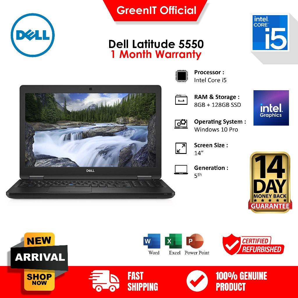 Dell Latitude 5550 - Intel Core i5 - 5th Generation - 8GB RAM - 128GB ...