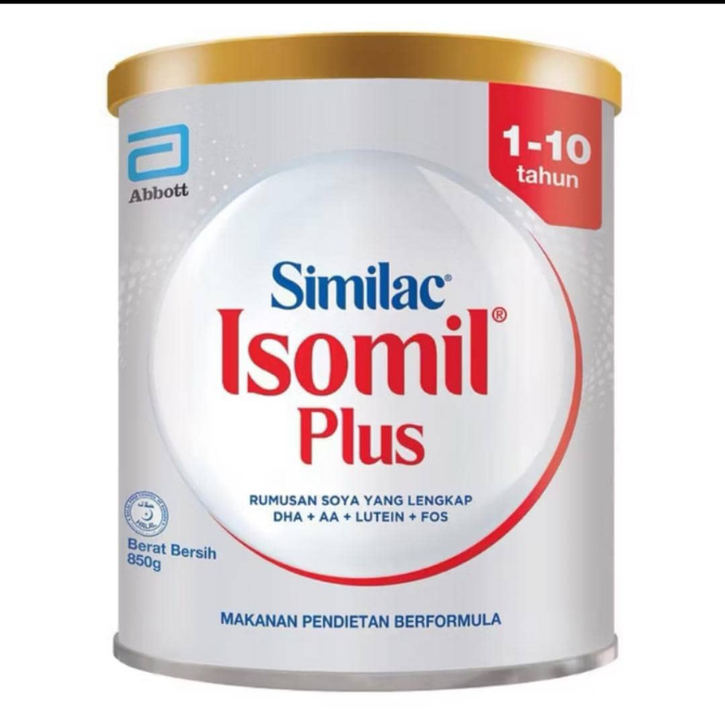 ABBOTT SIMILAC ISOMIL PLUS 1-10 TAHUN 850 GRAM ( EXP 09/2025) | Shopee ...