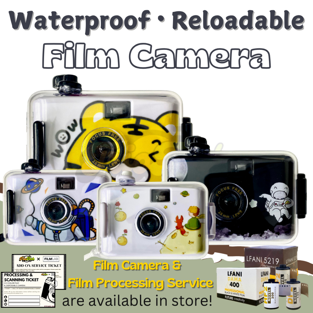 Underwater Reusable Film Camera with Waterproof Casing Cute Design Gift ...