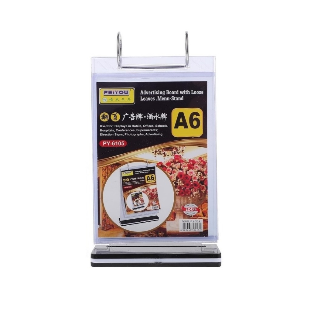 Menu Meja Menu Makan A6 Flip Paper Table Stand Display Table Stand ...