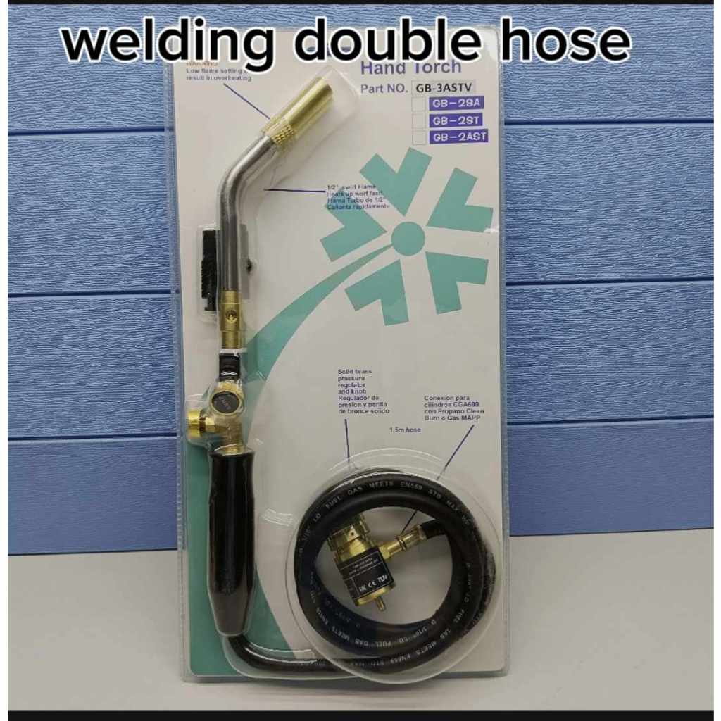 (DOUBLE TORCH)[+HOSE ] SAFETY FIRE WELDING PIPE IGNITION MAPP GAS ...