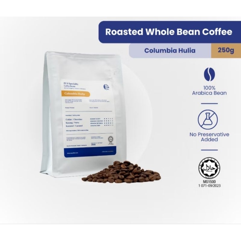 ZUS Signature Roasted Whole Coffee Beans (Boss/Lydia/Columbia Huila ...