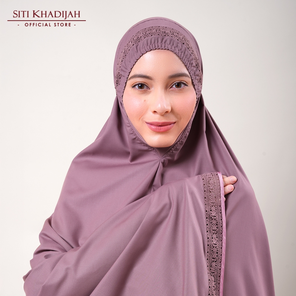 Siti Khadijah Telekung Modish Ashdeen in Rose Taupe | Shopee Malaysia