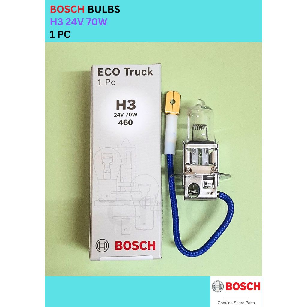 [ H3 24V 70W ] BOSCH Halogen Bulb Mentol >>> 100% Original | Shopee ...