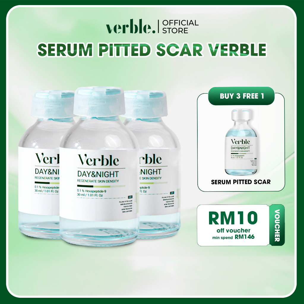 VERBLE Buy 3 Free Day Dan Night Anti-Acne Acnes Clear Serum Pitted Scar ...