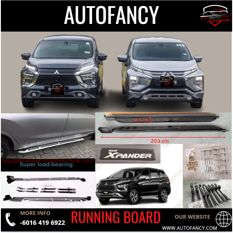 MITSUBISHI XPANDER X-PANDER 2020-2025 FULL BLACK WITH SKIRT SIDE STEP ...