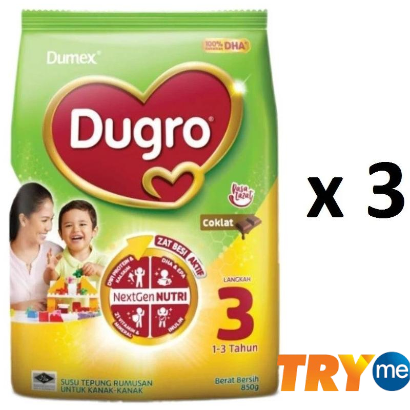 Dumex Dugro 3 Chocolate (850g x 3 packs) | Shopee Malaysia