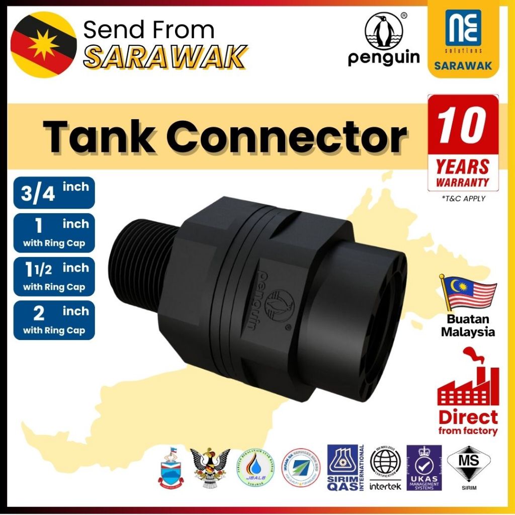 Poly Tank Connector Penguin Poly Fitting Poly PP Poly Water Connection Bulkhead Fitting Drum ...
