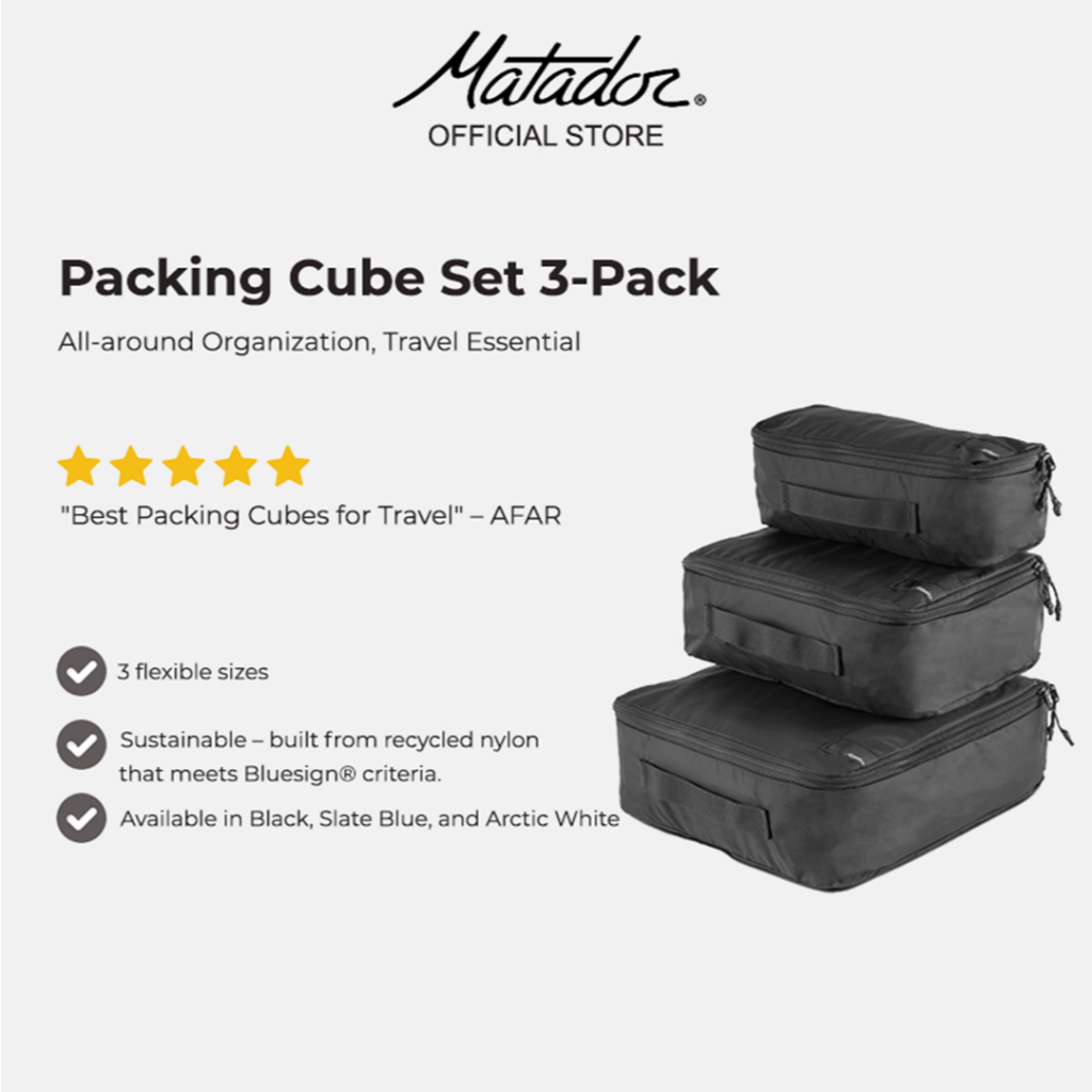 Matador Packing Cube Set 3-Pack - Keeps You Organized While You Travel ...