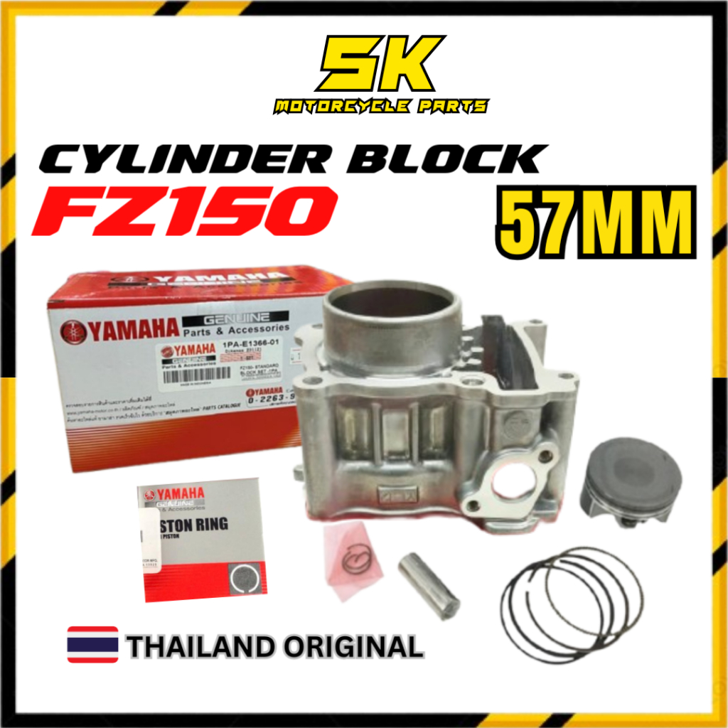 Original Yamaha Cylinder Block FZ150 STD 57MM LC135 Blok LC FZ Y15 ...