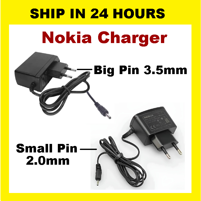 Nokia Ac Big Pin 3.5mm Travel Charger / Nokia Ac Small Pin 2.0mm Travel ...