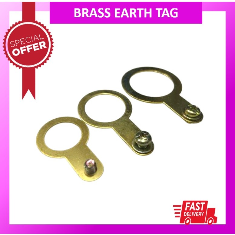 BRASS EARTH TAG 20MM/25MM/32MM | Shopee Malaysia
