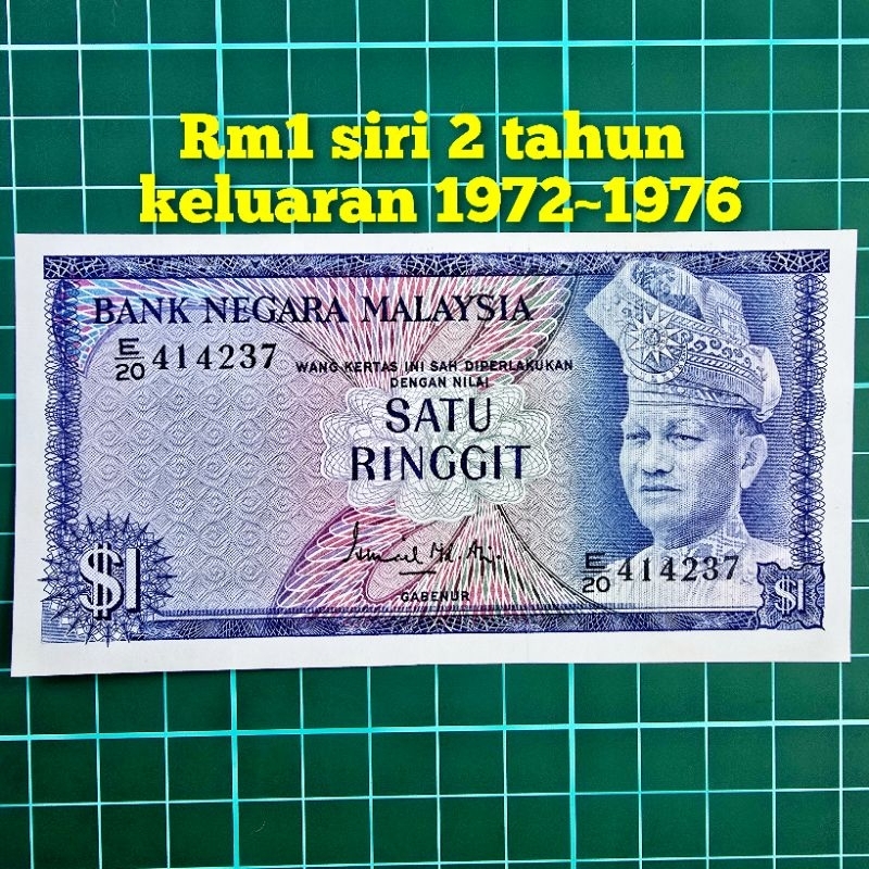 (A37) rm1 siri 2 duit kertas rm1 siri kedua duit kertas lama syiling ...