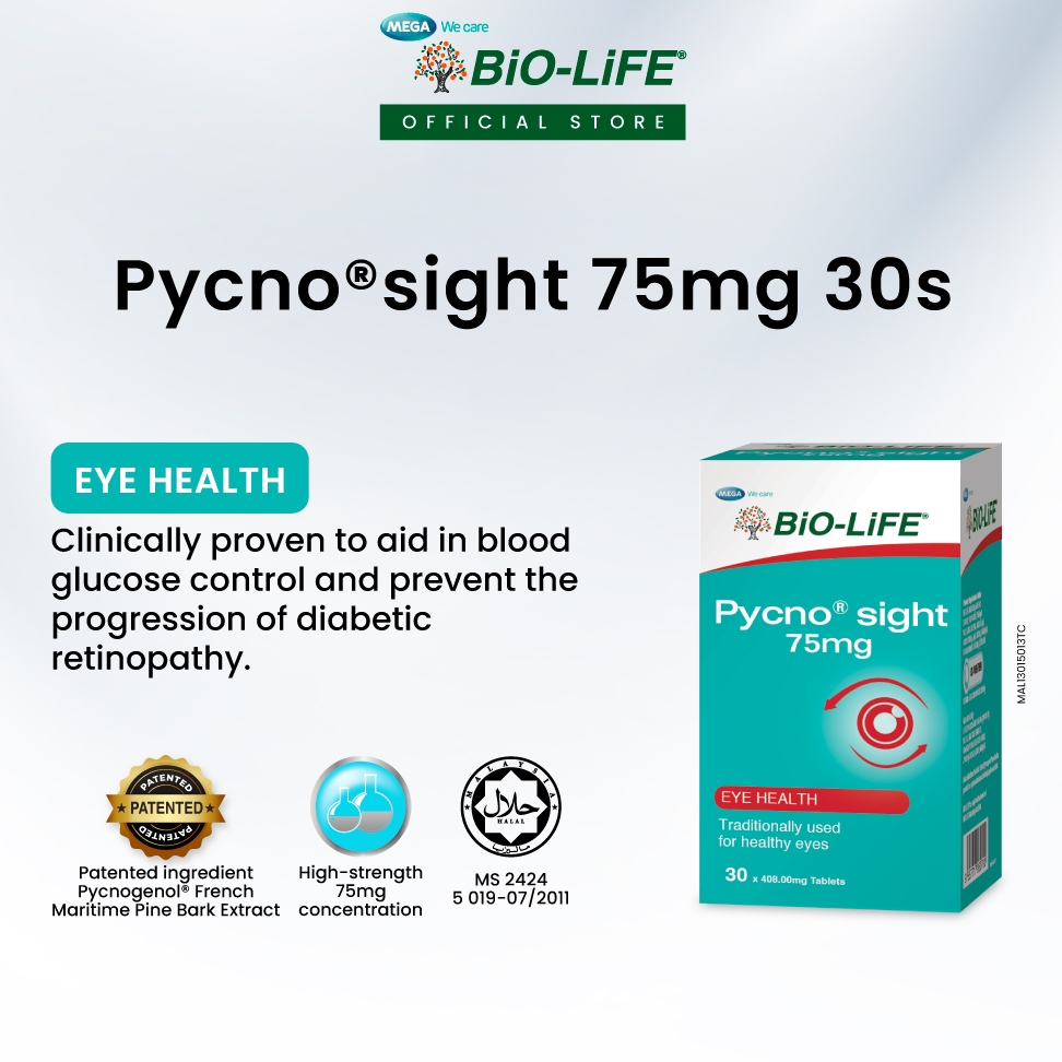 BiO-LiFE Pycnosight 75mg 30 tablets (EXPIRY DATE FEBRUARY 2027 ...
