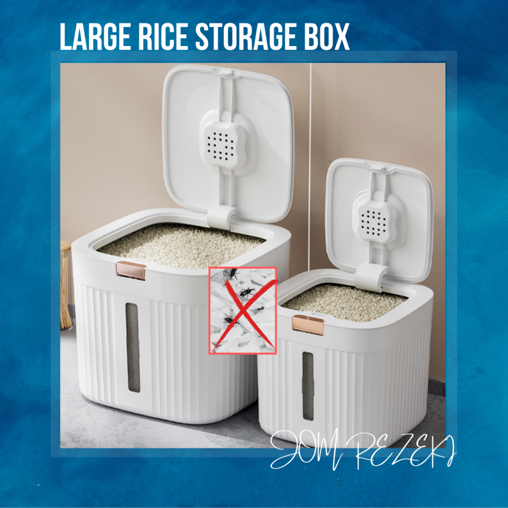 JOM Rice Storage Box Airtight Proof Sealed Insect-Proof Food Container ...