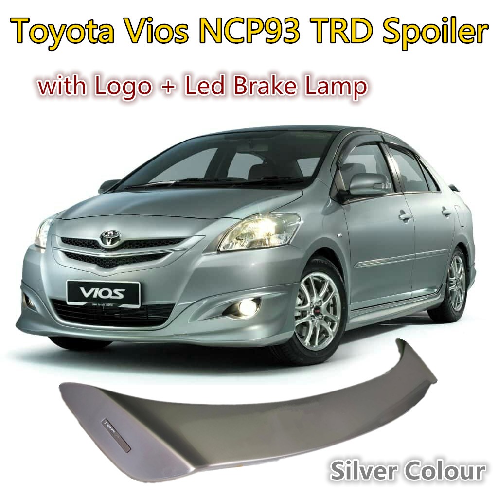 Toyota Vios 08-13 NCP93 TRD ABS Spoiler + LED Brake Lamp With Paint ...