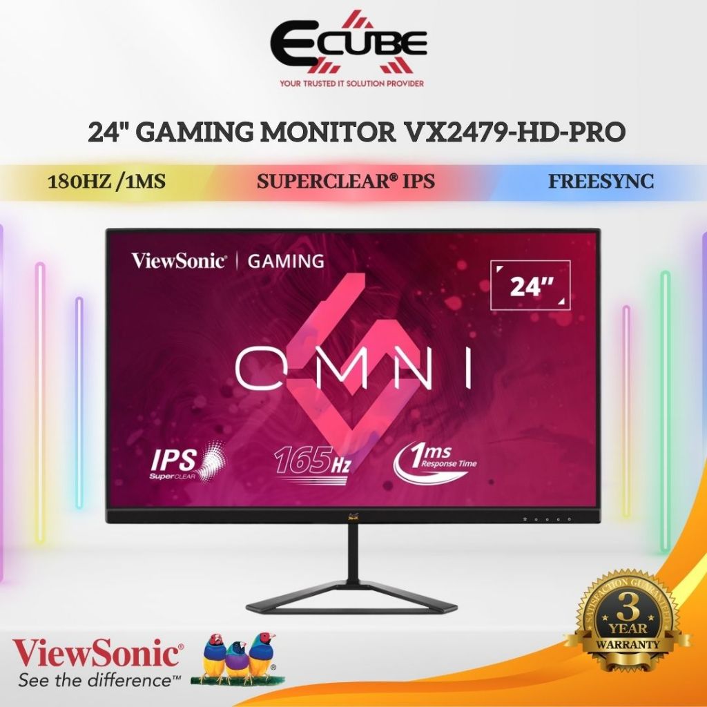 ViewSonic VX2479-HD-PRO 24” Gaming Monitor | IPS | FHD | 165Hz | 1ms ...