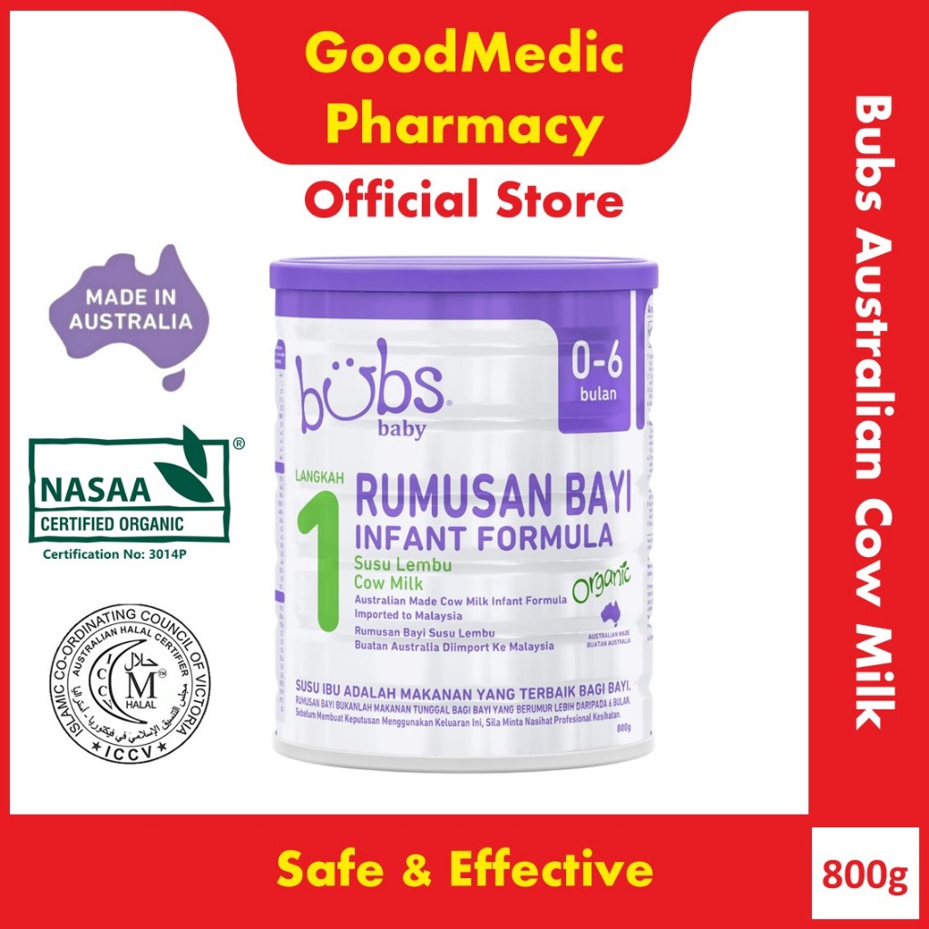 Bubs Australian Cow Milk Susu Lembu 800g For All Stage (S1 Infant/S2 ...