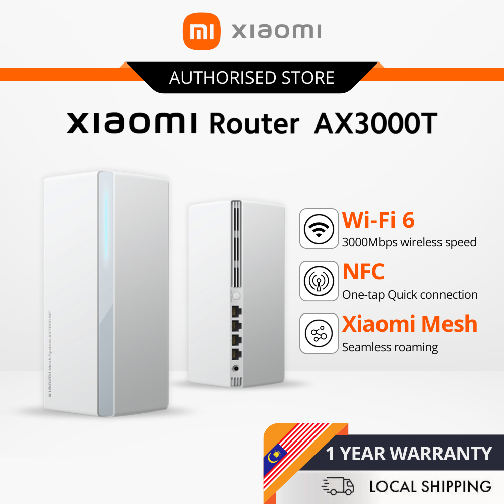 Xiaomi Mesh System AX3000 NE (1 Pack | 2 Packs | 3-Packs) Router - NFC WiFi 6 3000mbps | Shopee ...