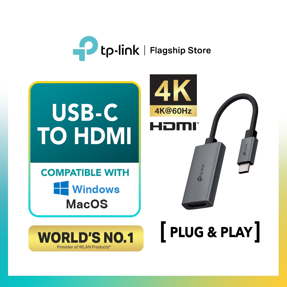 TP-Link UA520C USB-C to HDMI Adapter HDMI 4K@60Hz Converter for PC ...