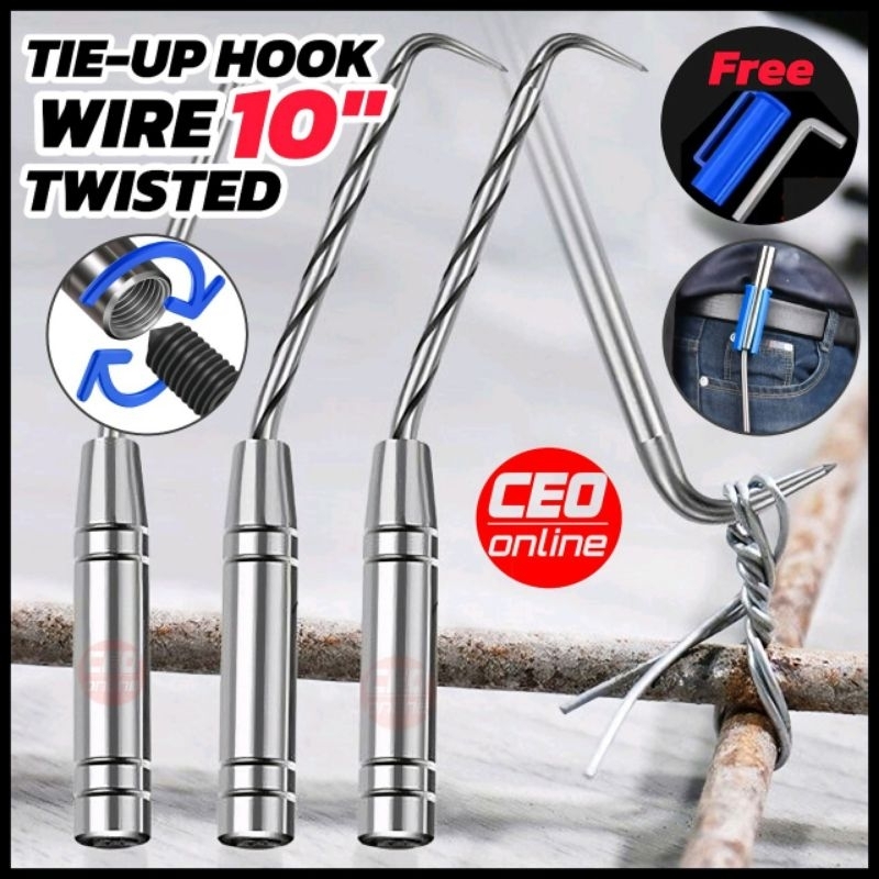 CEO 🇲🇾 10" Reinforcing Tie Up Hook Stainless Steel Construction Hook ...