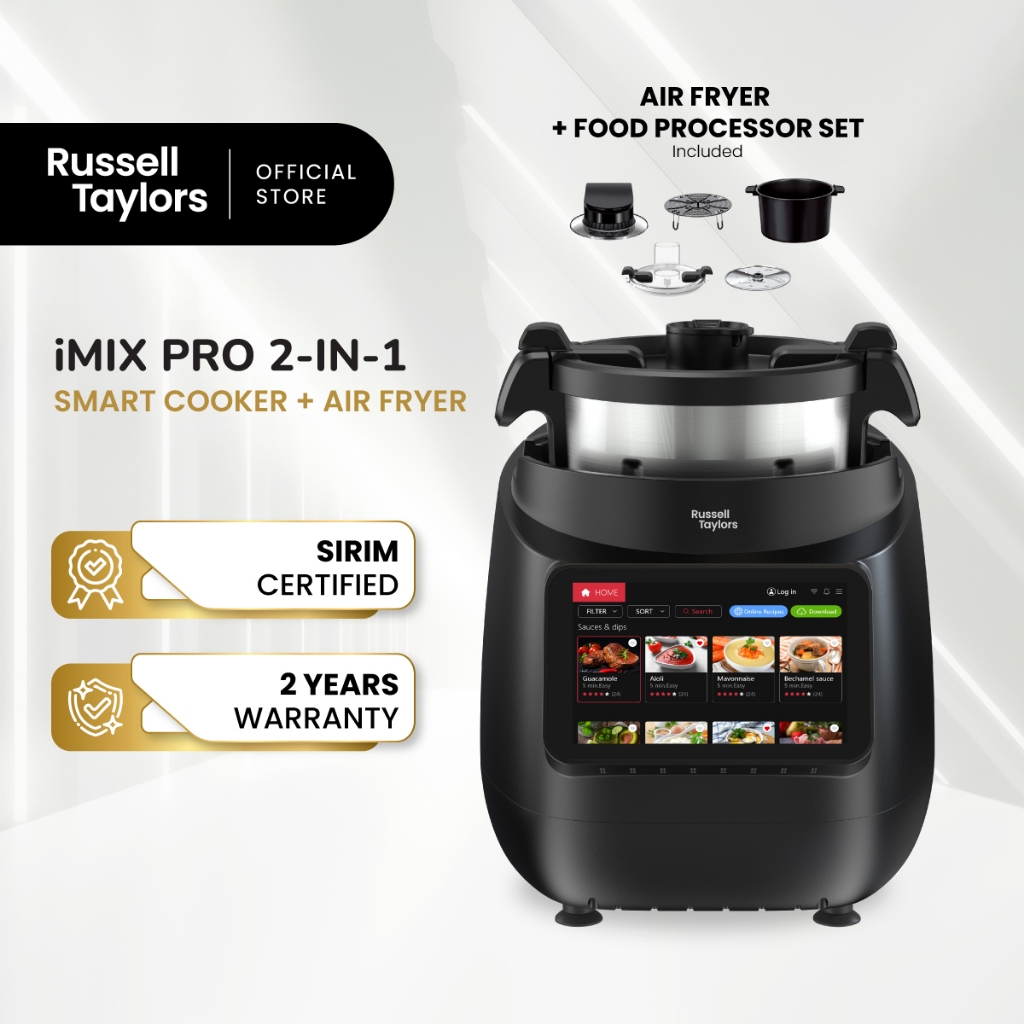 Russell Taylors iMix Pro Smart Cooker with Air Fryer Automatic Cooking ...