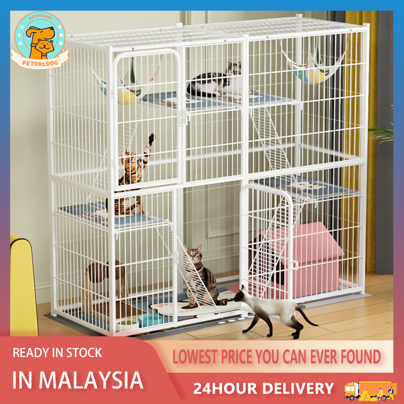 Sangkar Kucing Besar Murah 2 3 4 Tingkat Cat Villa large platform rumah ...