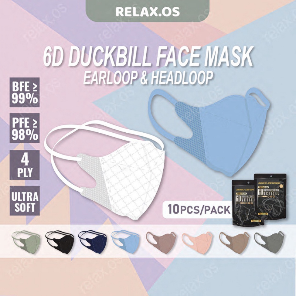 Zero Degree Face Mask 6D 4PLY Adult Face Mask Disposable Earloop 4PLY ...