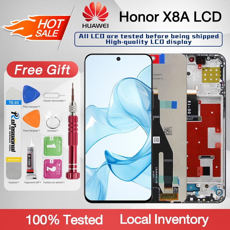 Original Honor X8A CRT-LX2/Honor X50I/Honor 90 LITE 5G LCD Screen With Frame Replacement ...