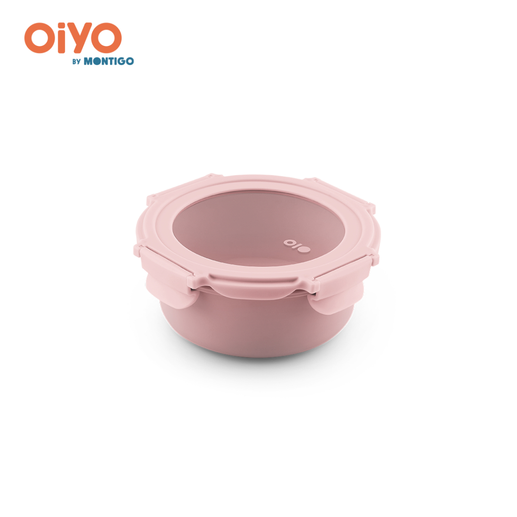 OiYO Glass Rice Bowl (620ml) - Spillproof Cover, Microwave Safe, Diswasher Safe | Shopee Malaysia