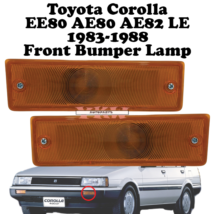 Toyota Corolla EE80 AE80 AE82 LE 1983-1988 Front Bumper Lamp Bumper ...