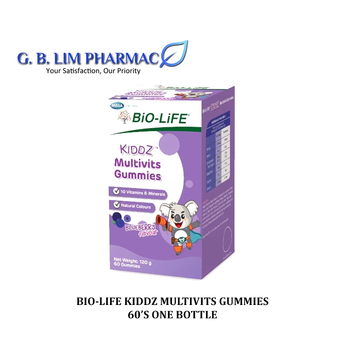 Biolife Kiddz Multivits Gummies 60 gummies One Bottle (EXP: 9-AUG-2026 ...