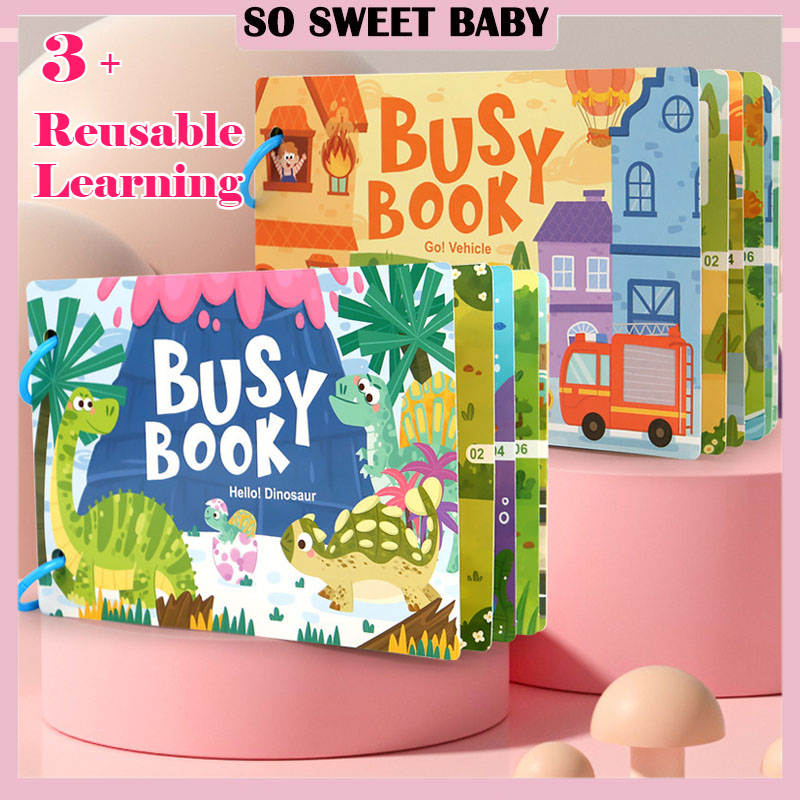 10 Pages Busy Book for Kids Quiet Books Baby's First Enlightenment Book ...