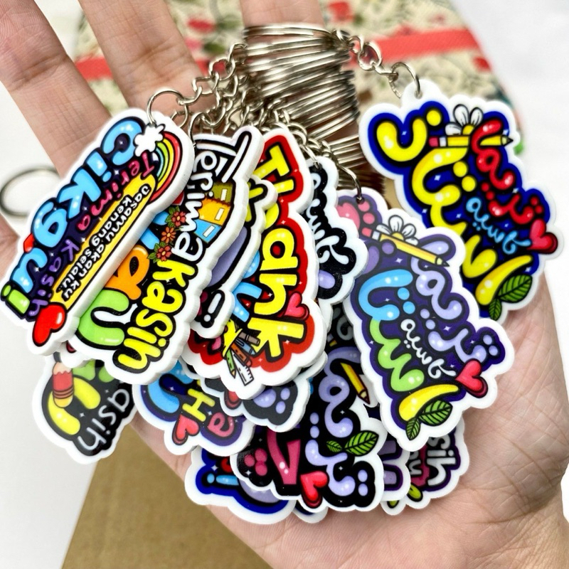 Keychain Hari Guru Terima kasih Cikgu hadiah untuk guru Gift for ...